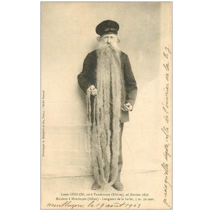 03 MONTLUCON. La barbe de Louis Coulon mouleur 1903