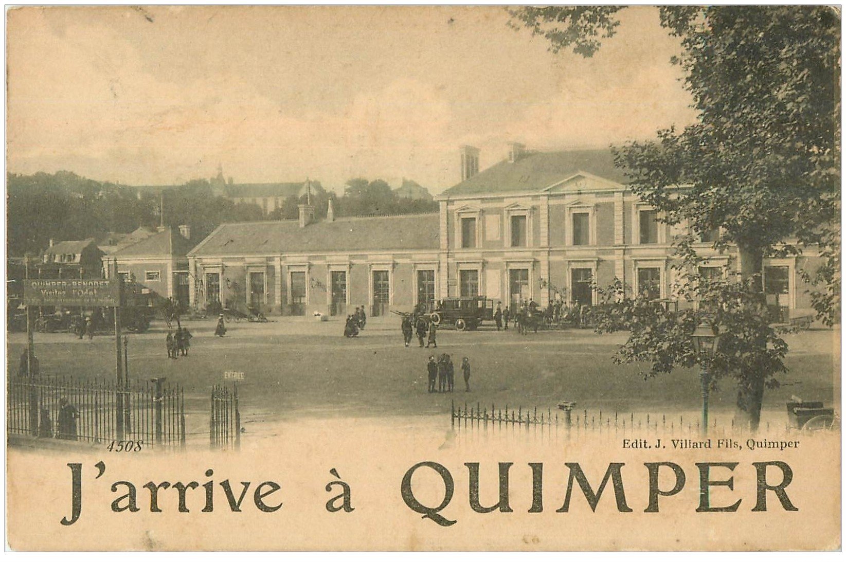 29 QUIMPER. La Gare avec Autocars visite