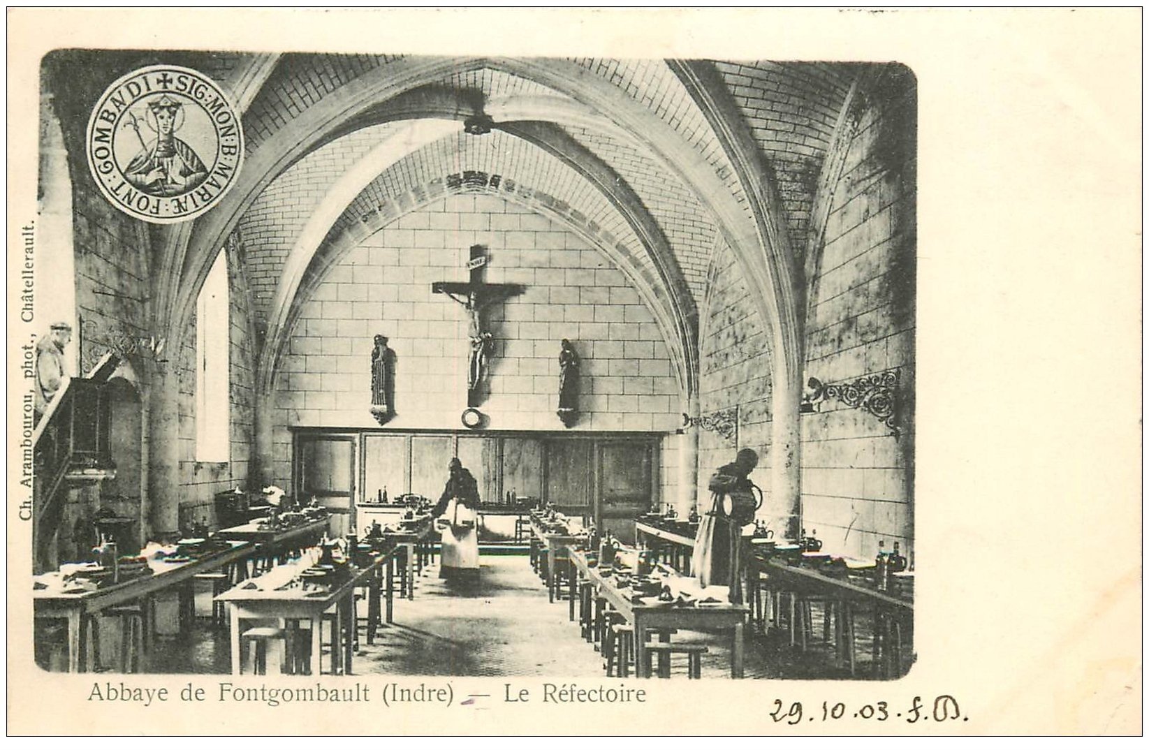 36 FONTGOMBAULT. Réfectoire 1903
