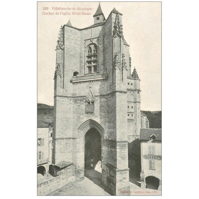 12 VILLEFRANCHE-DE-ROUERGUE. Clocher de Notre-Dame. Carte pionnière ... 12 VILLEFRANCHE-DE-ROUERGUE. Clocher de Notre-Dame. Carte pionnière ...