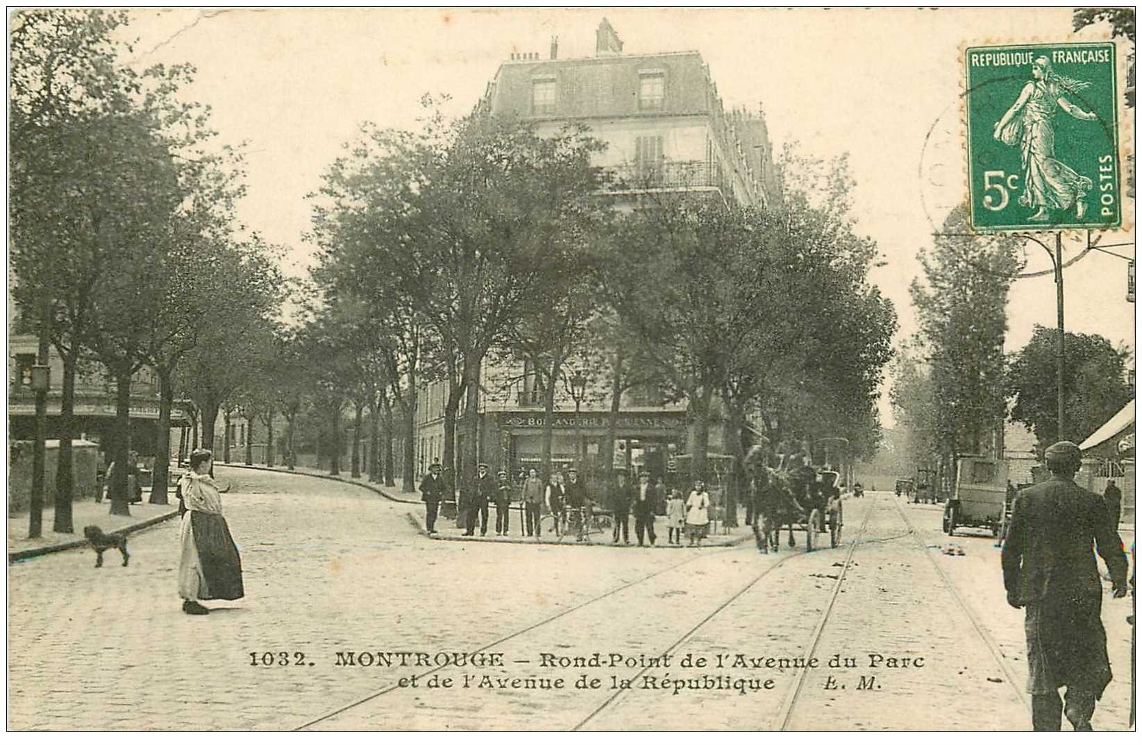 92 MONTROUGE. Rond Point Avenues. Boulangerie Parisienne du Parc et de ...