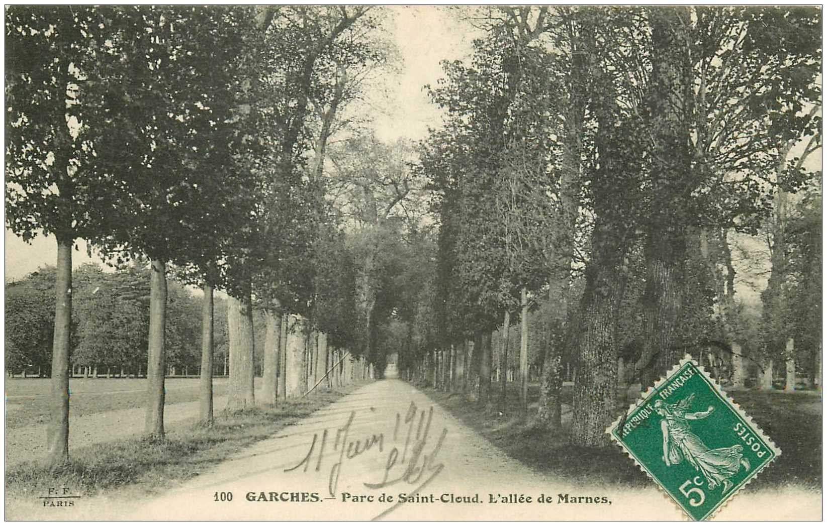 92 GARCHES. Parc Saint Cloud Allées des Marnes 1911