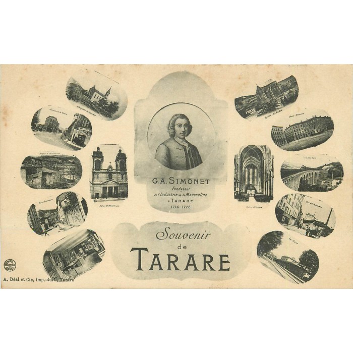 69 TARARE. Simonet fondateur Industrie de la Mousseline