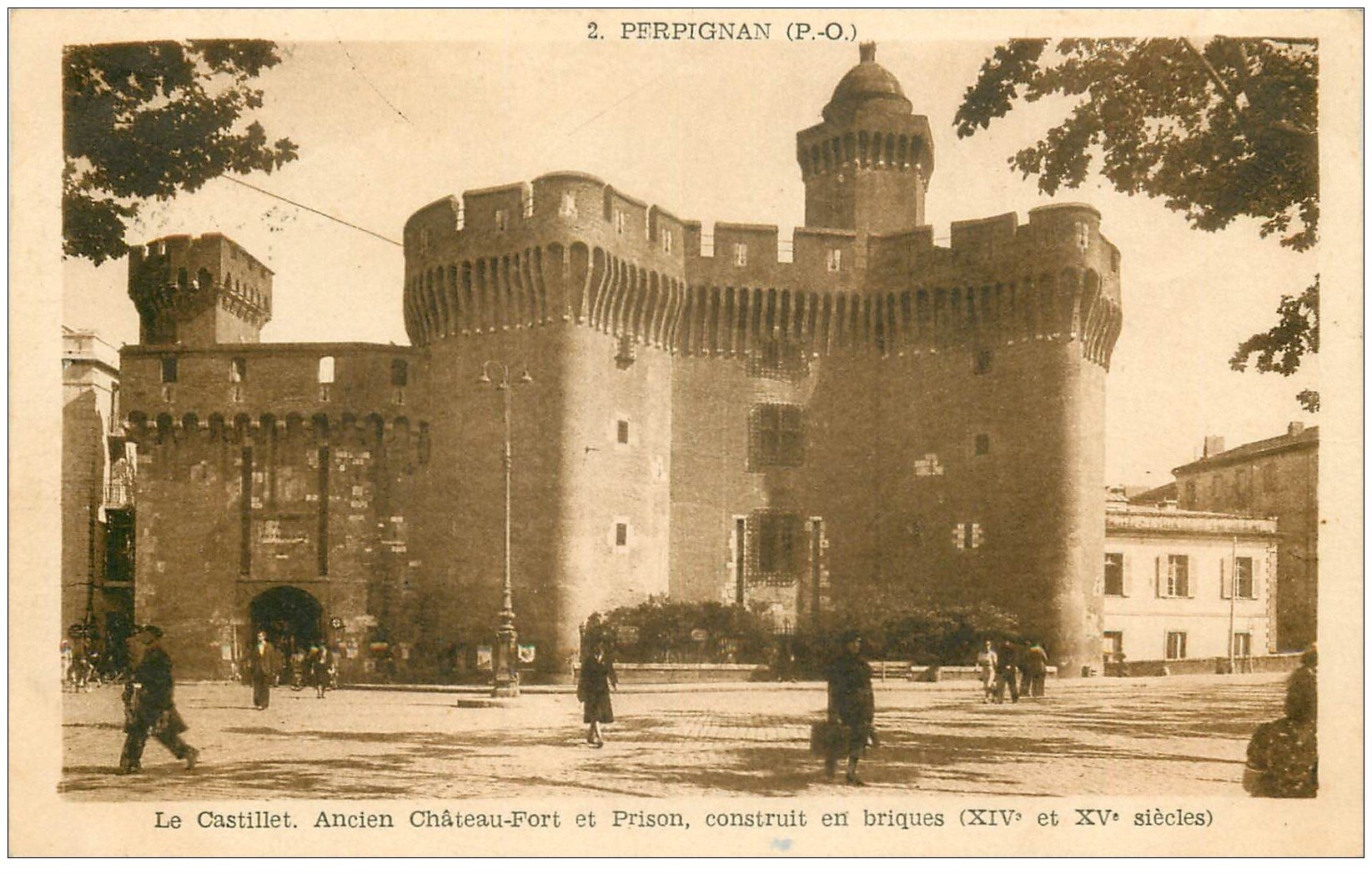 66 PERPIGNAN. Ancien Château-Fort et Prison en briques 1945