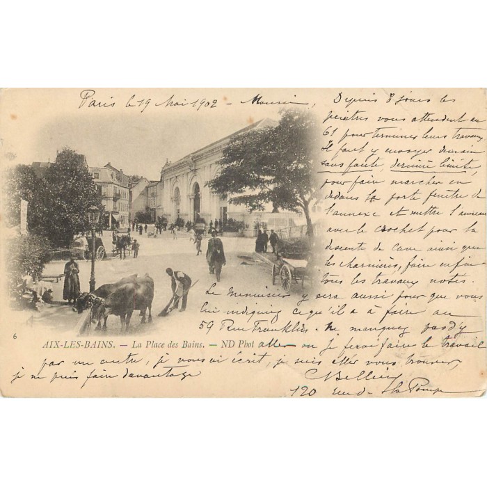 73 AIX-LES-BAINS. La Place des Bains 1902 73 AIX-LES-BAINS. La Place des Bains 1902