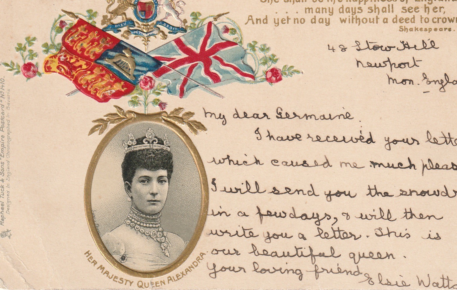 Angleterre FAMILLES ROYALES her Majesty Queen ALEXANDRA 1902