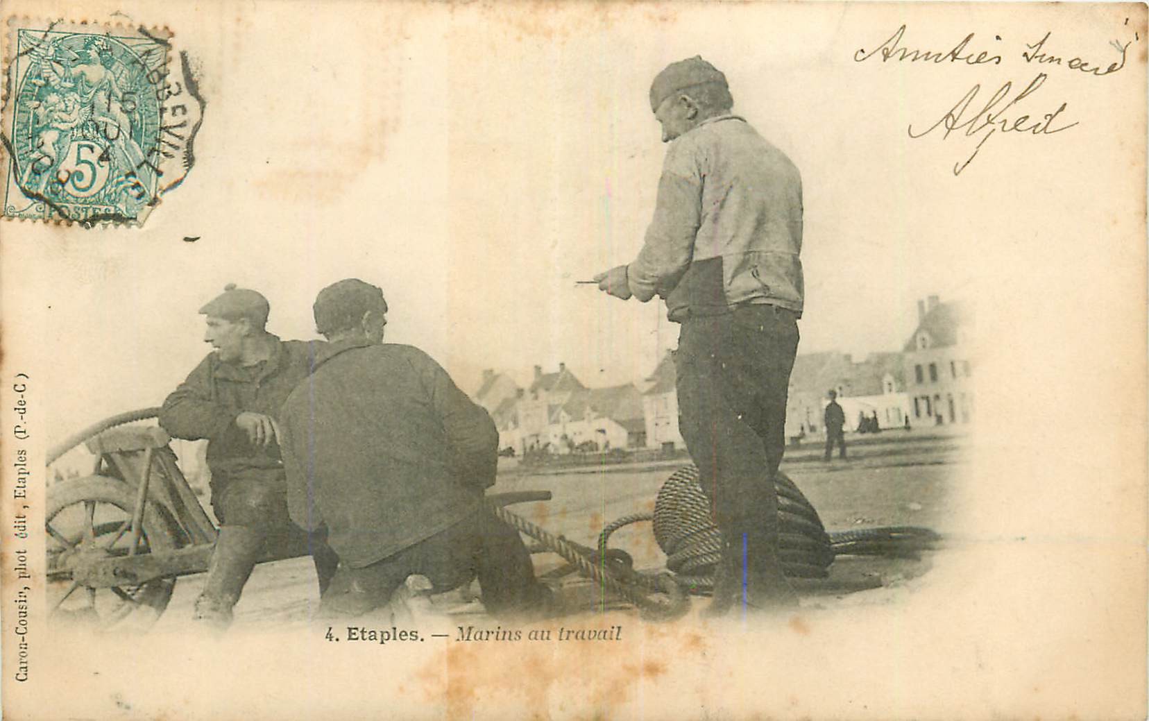 62 ETAPLES. Marins au travail 1904