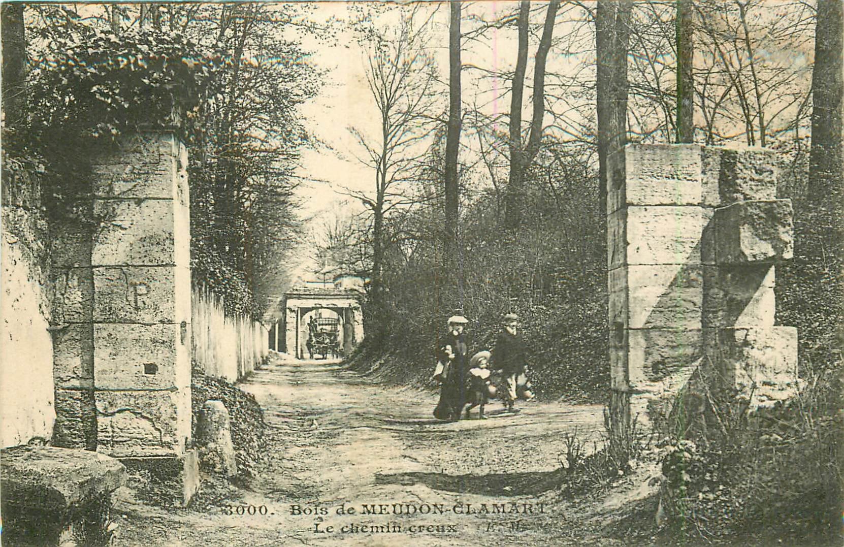 2 cpa 92 MEUDON. Animation au Chemin Creux et Etang de Trivaux